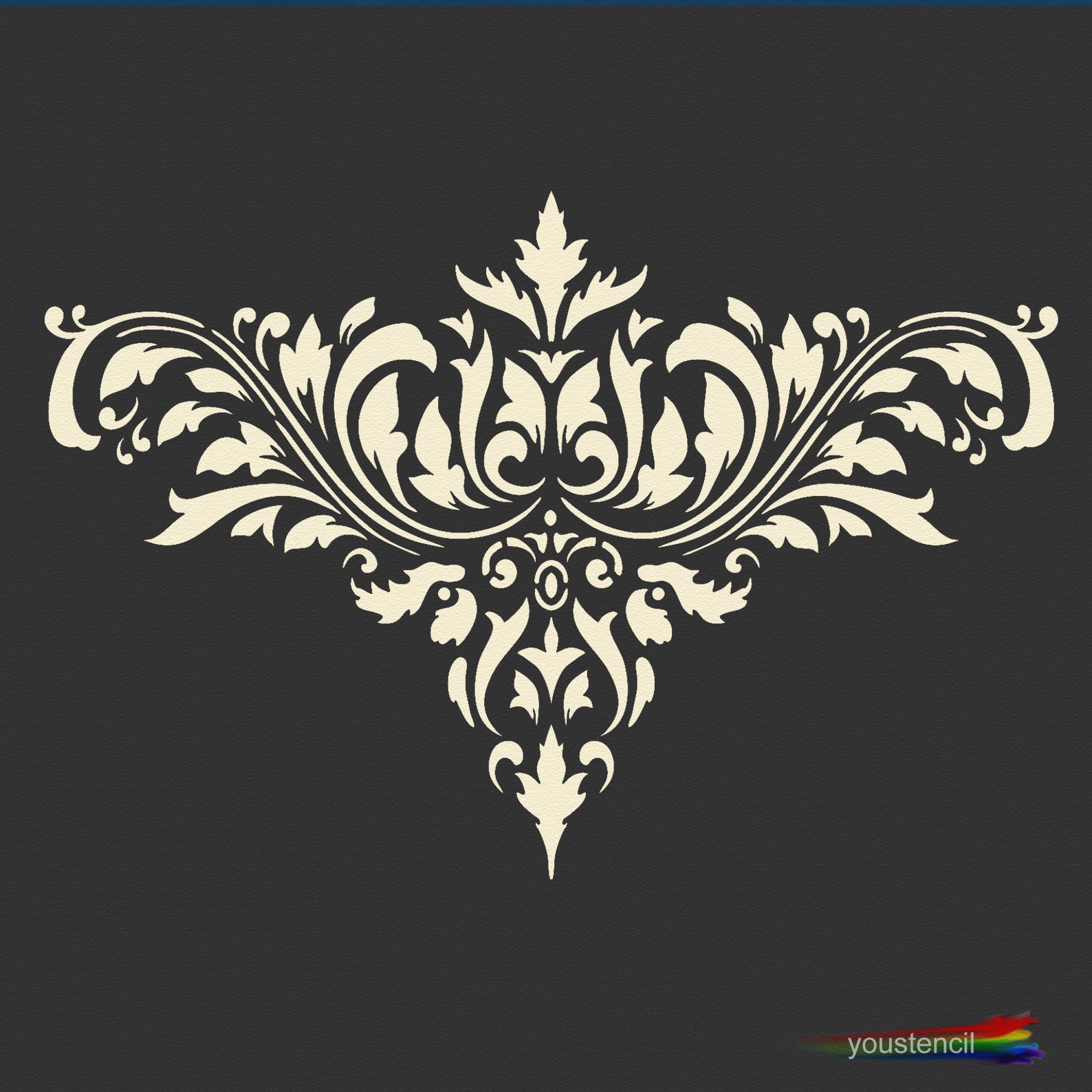 Damask Stencil for Art Walls and Furniture ST12 | Etsy