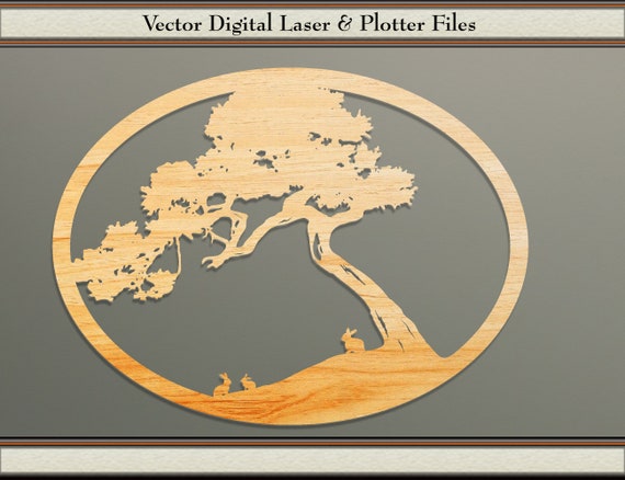 Tree Vector Design 65 Svg Dxf Ai Cdr Pdf Eps. for - Etsy