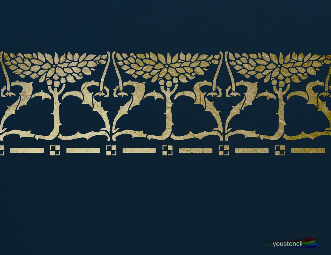 Large 20th Century Border Stencil, for Walls and Art ST115L - Etsy