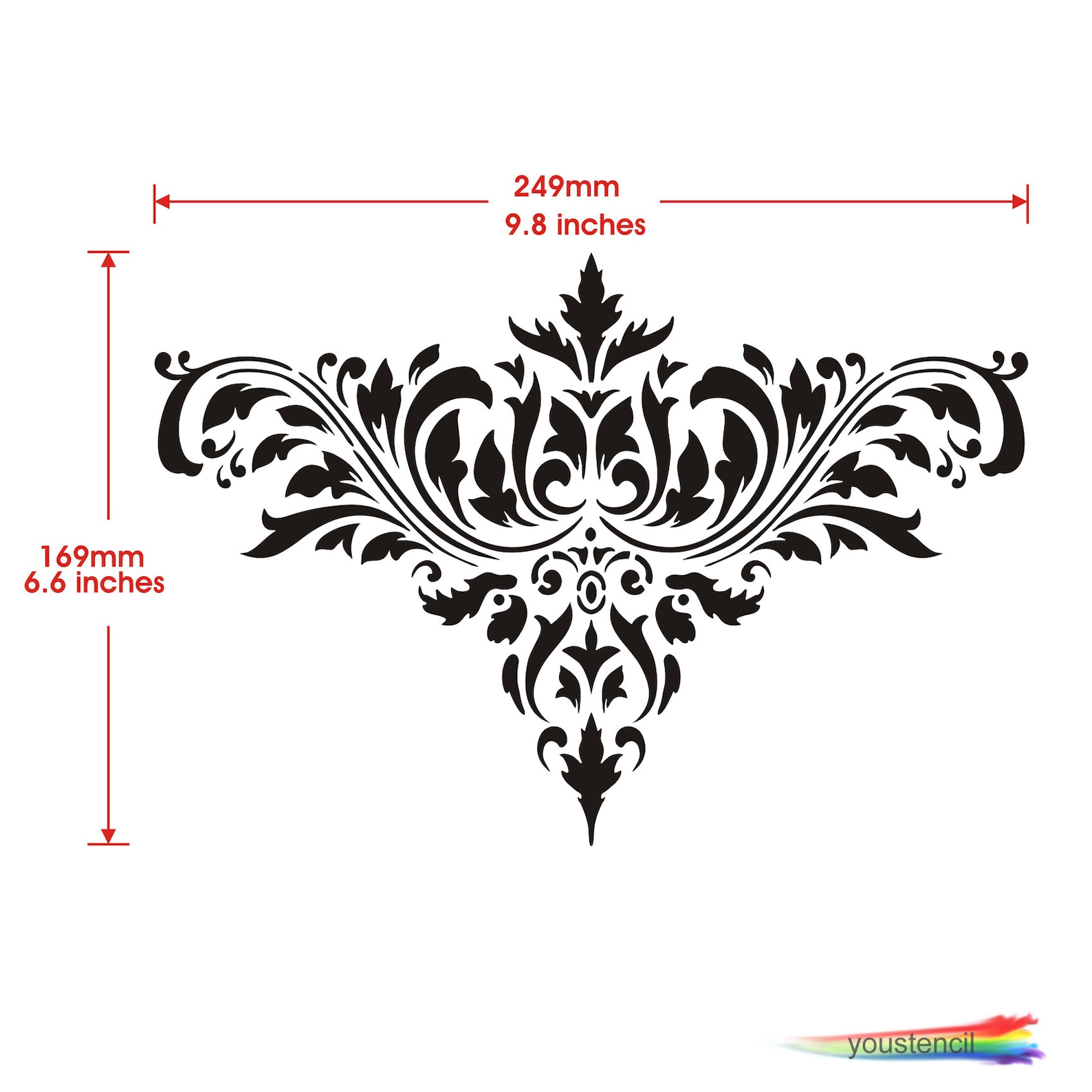 Damask Stencil for Art Walls and Furniture ST12 | Etsy