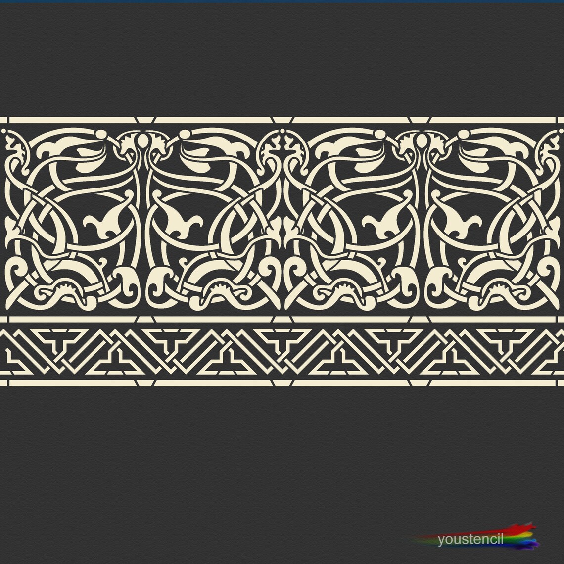 Moroccan Border Stencil for Art Walls and Furniture ST96R - Etsy