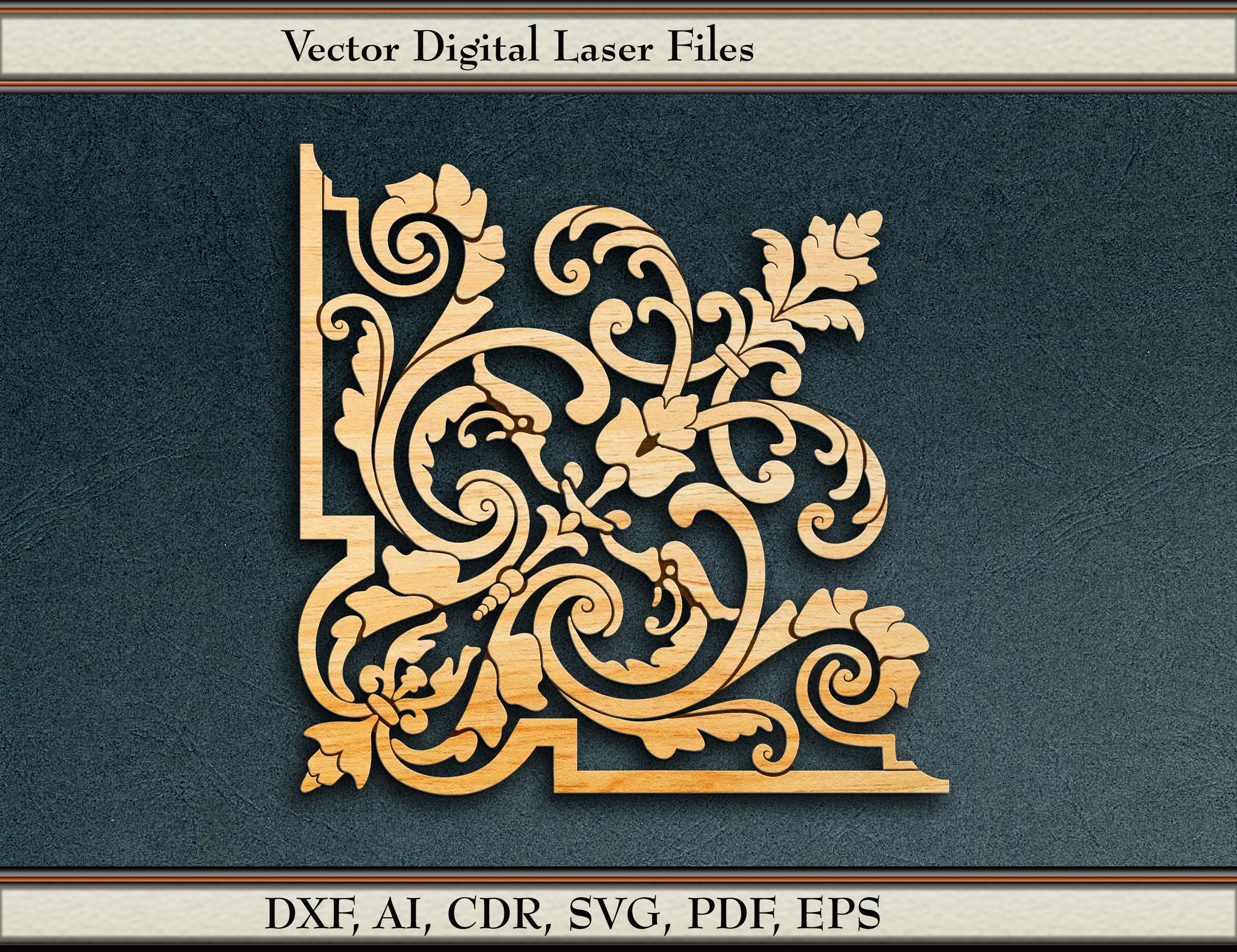 Victorian Corner Design Vector 8 Svg Dxf Ai Cdr Pdf - Etsy Canada