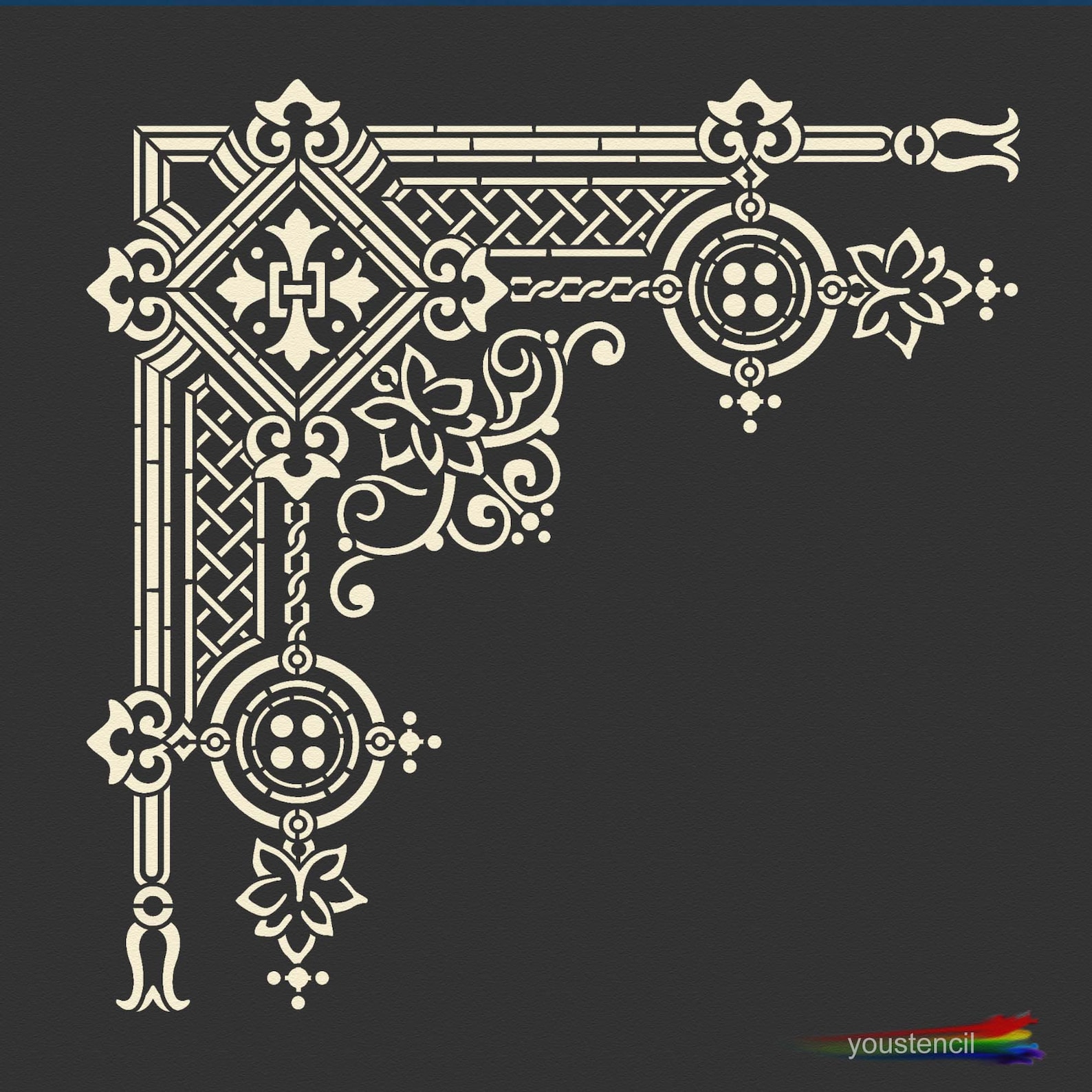 Gothic Corner Stencil for Art, Walls & Furniture ST104 - Etsy