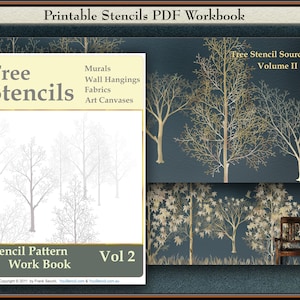 Printable Tree Stencils V2. Ebook PDF - Etsy