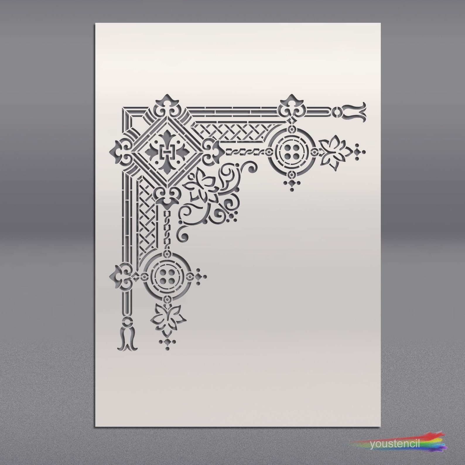 Gothic Corner Stencil for Art Walls & Furniture ST104 - Etsy