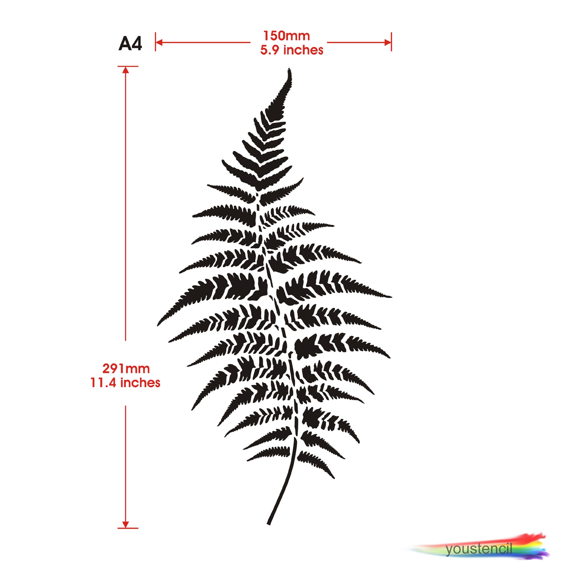 Fern Leaf Stencil for Walls Art and Furniture. ST60 - Etsy Canada