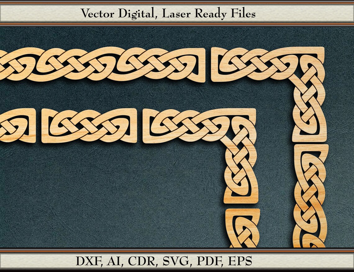 Celtic Knot Border Vector 93 Svg Dxf Ai Cdr Pdf Eps. - Etsy Canada