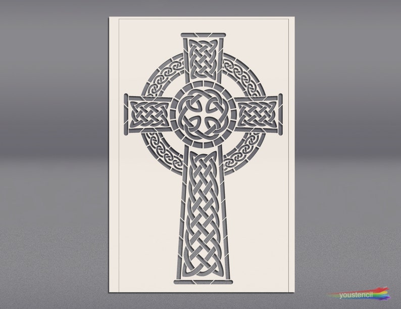 Celtic Cross Stencil, Extra Large, for Walls, Art and Decoration ...