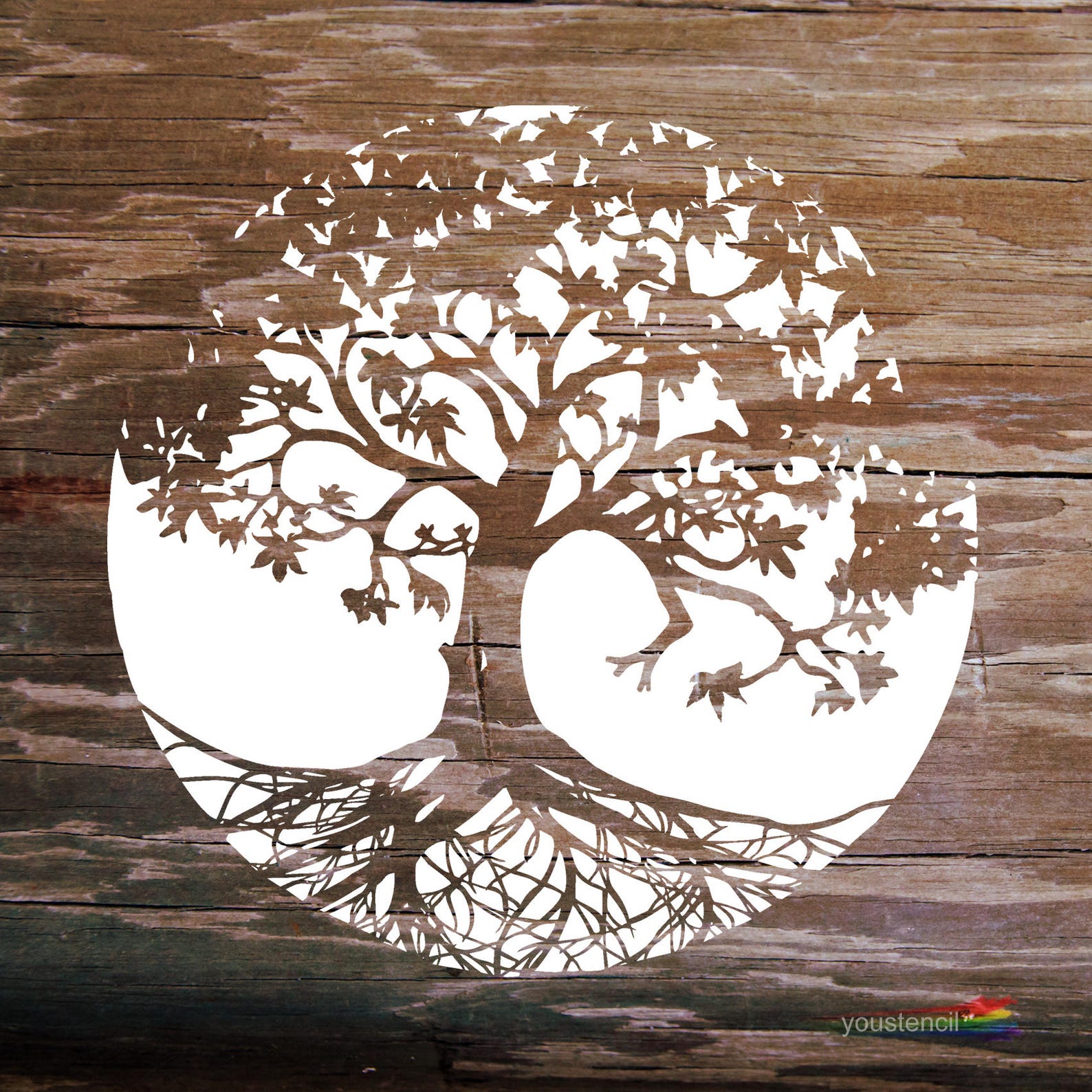Tree Stencil for Walls Art and Furniture. ST37 - Etsy