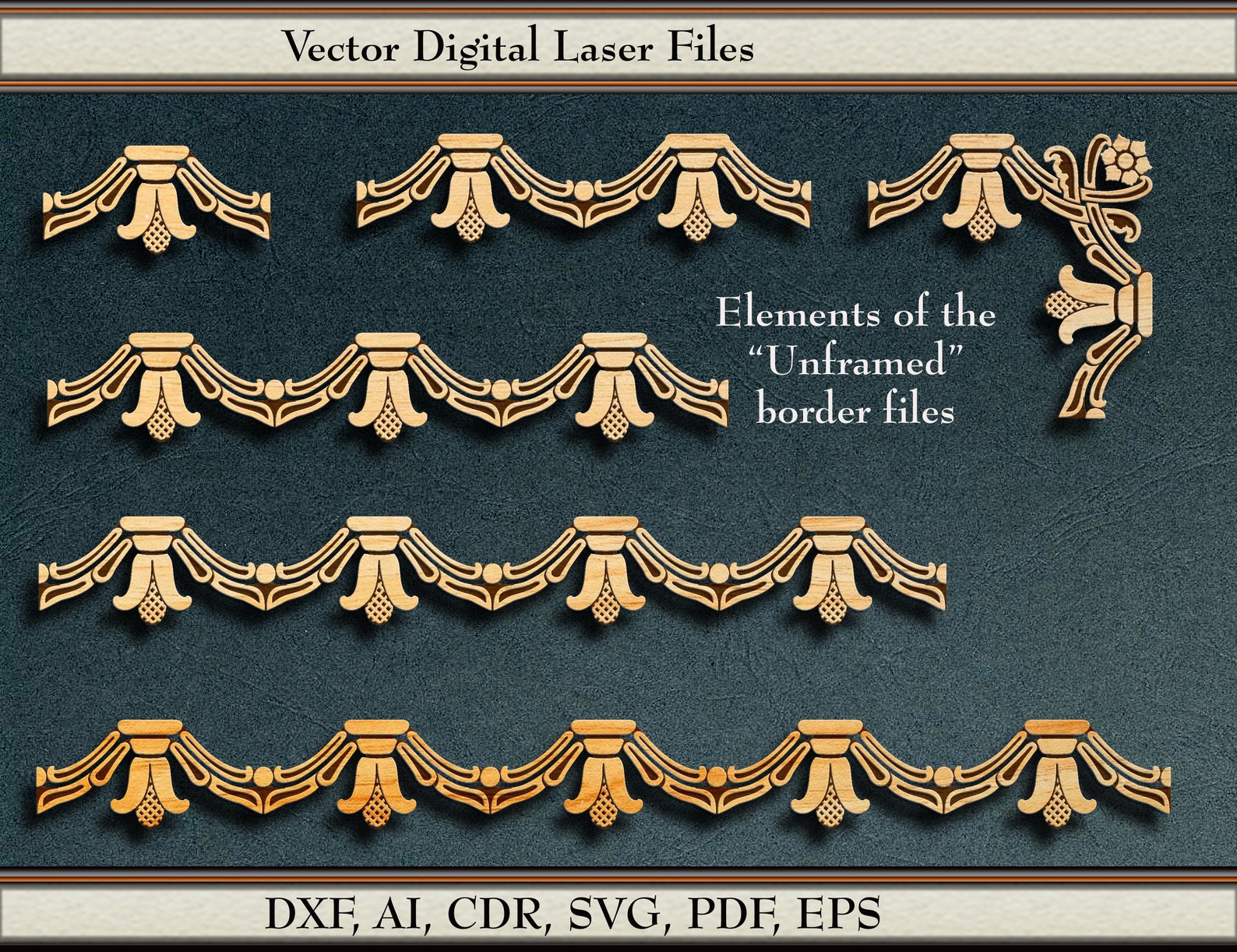 Victorian Border Vector, #1. Svg, Dxf, Ai, Cdr, Pdf, Eps. for Laser ...