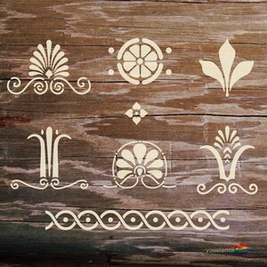 Greek Decorative Motifs Stencil #2 , for Walls, Art and Furniture. ST36 ...