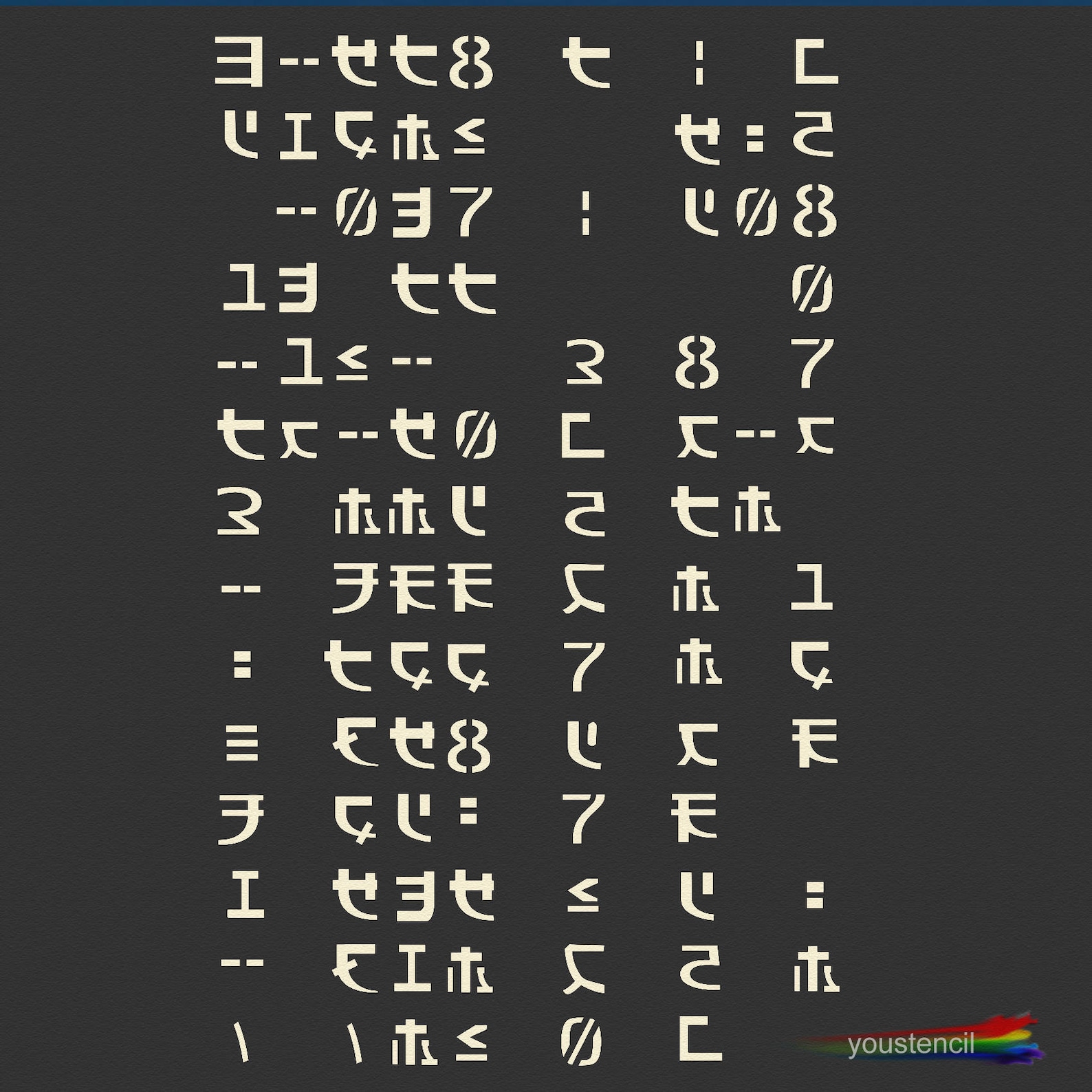 Alien Code Stencil matrix Style: ST46 | Etsy