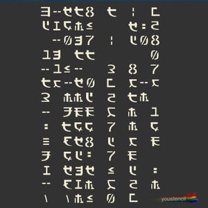 Alien Code Stencil (matrix Style): ST46 - Etsy Australia