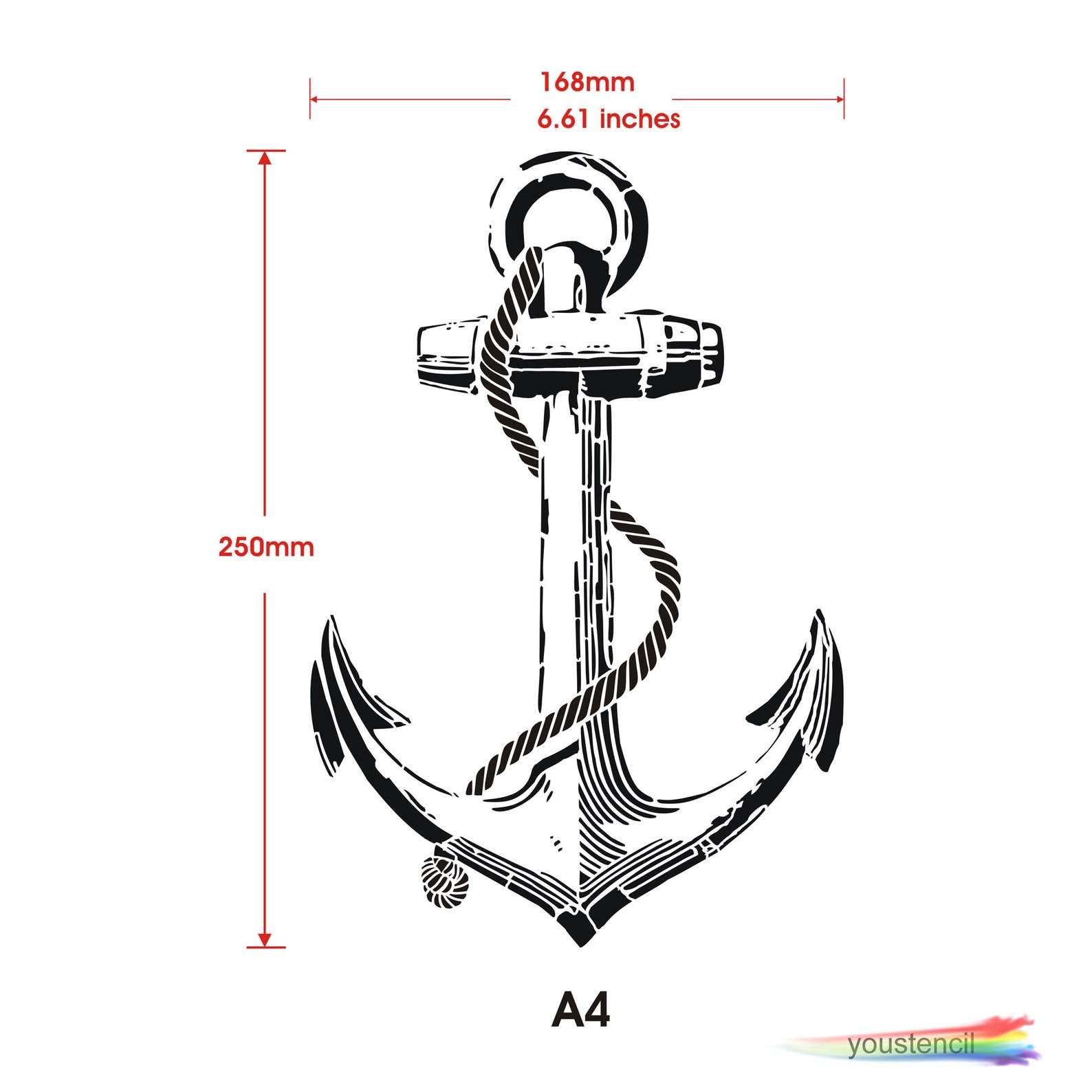 Anchor Stencil for Art Walls and Furniture ST39 | Etsy