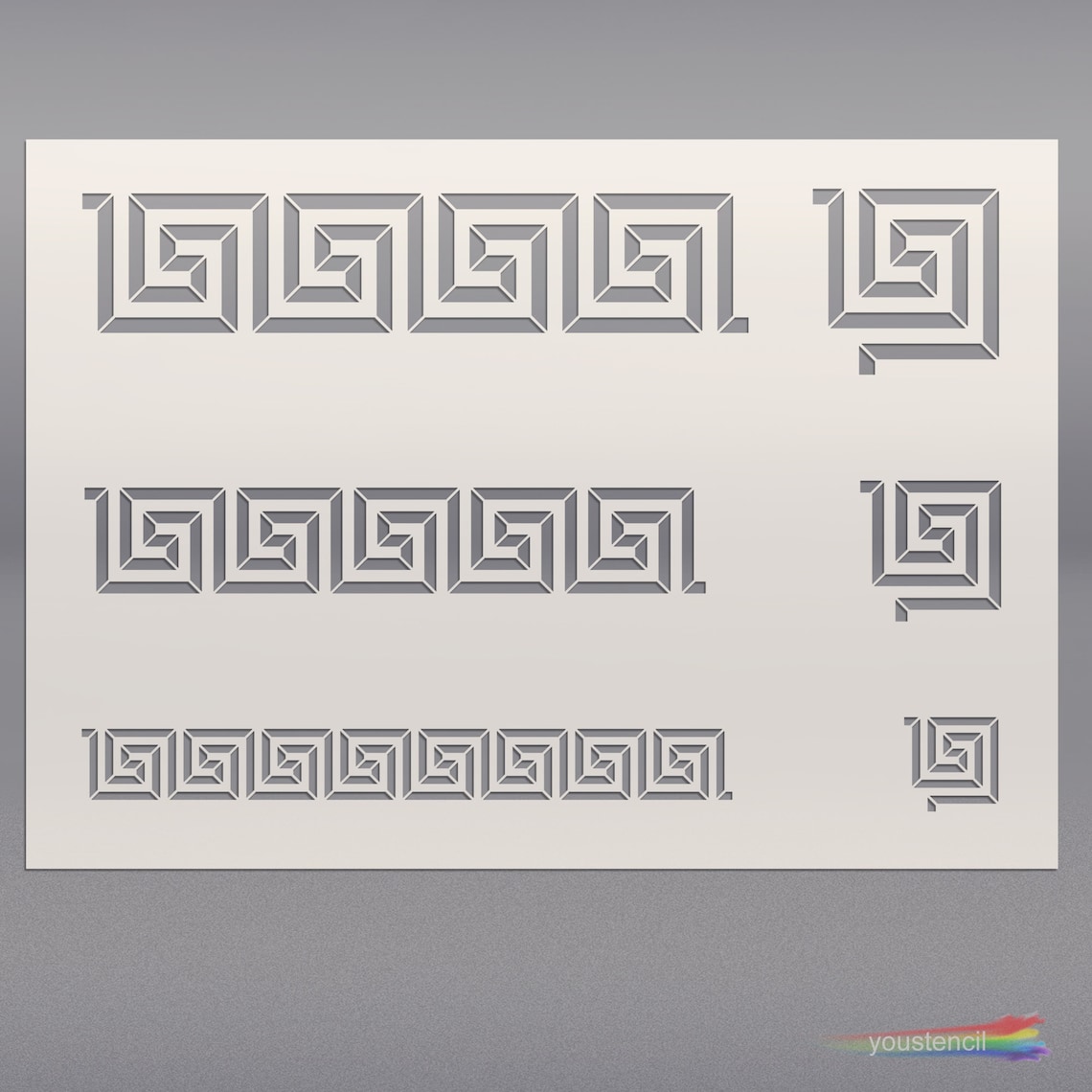 Greek Key Stencil Set With Corners for Walls Furniture and - Etsy UK