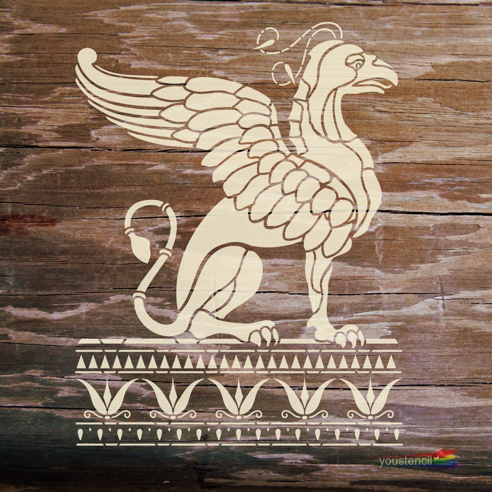 Greek Griffin Stencil . for Art Walls and Furniture. ST100 - Etsy Australia