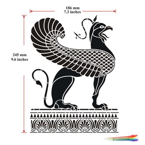 Greek Griffin Stencil , ST102 - Etsy