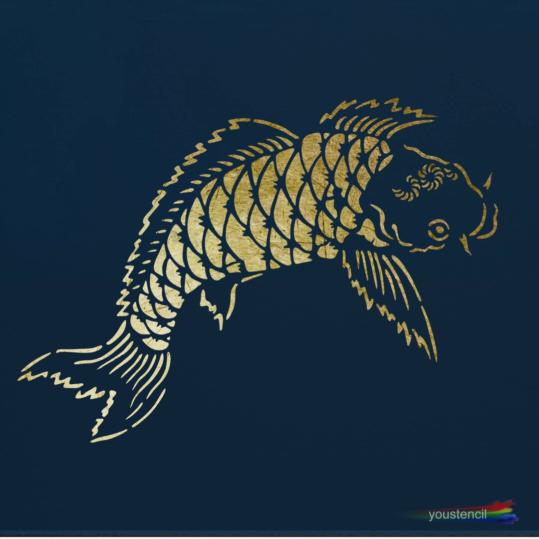 Koi Stencil, for Walls, Furniture and Art. ST10 - Etsy