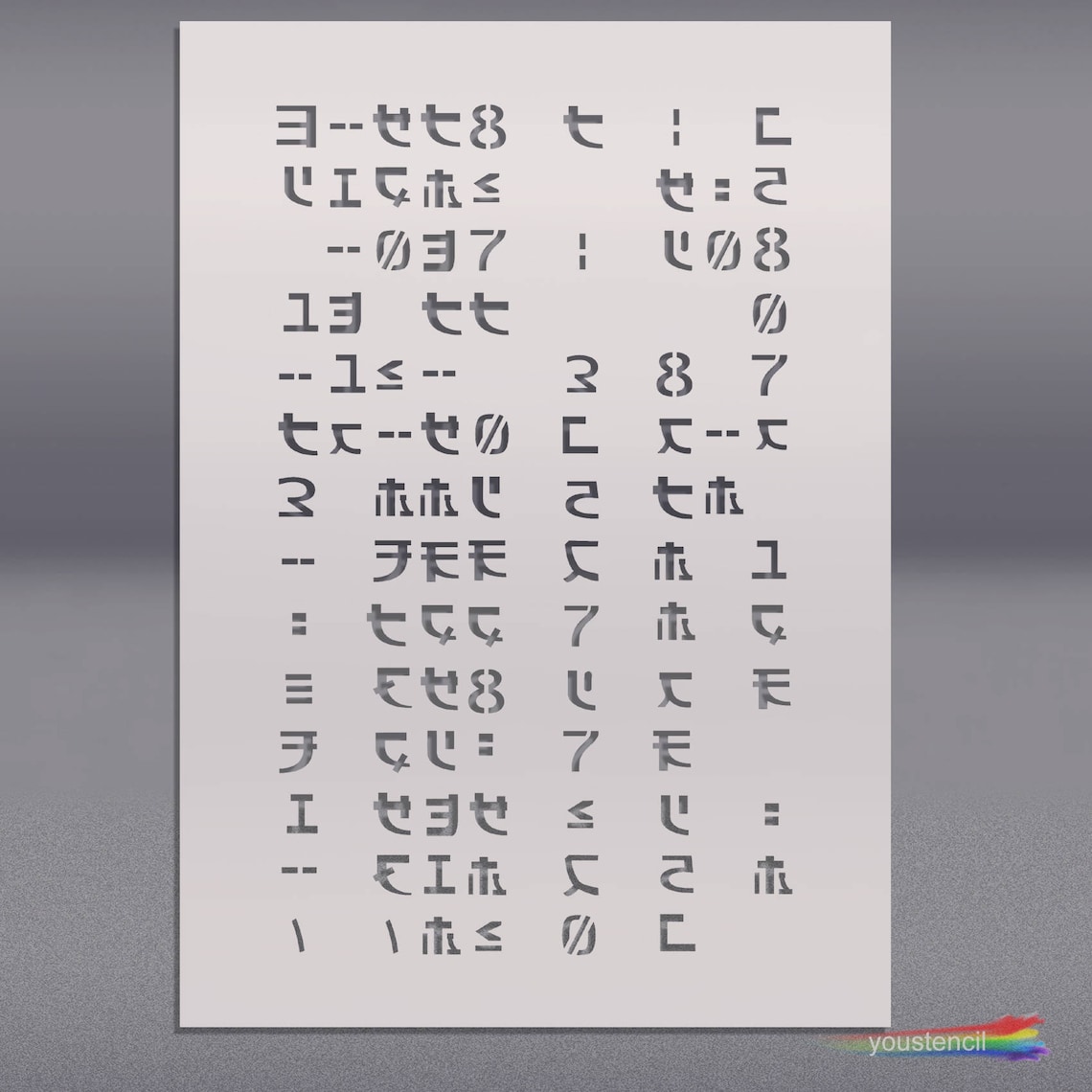 Alien Code Stencil matrix Style: ST46 - Etsy Australia