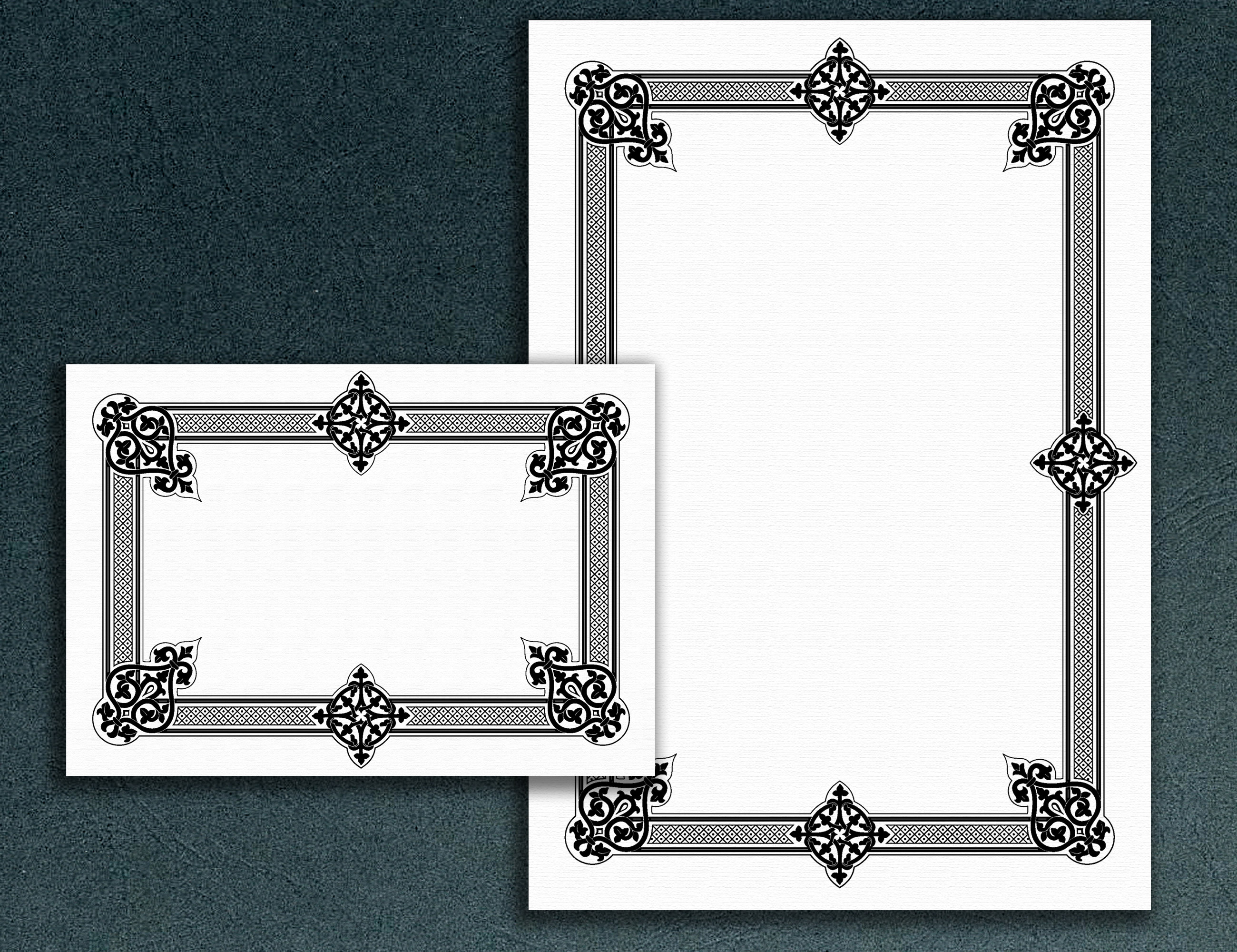 Gothic Page Border Gothic Line Border Stock Photos And Pictures