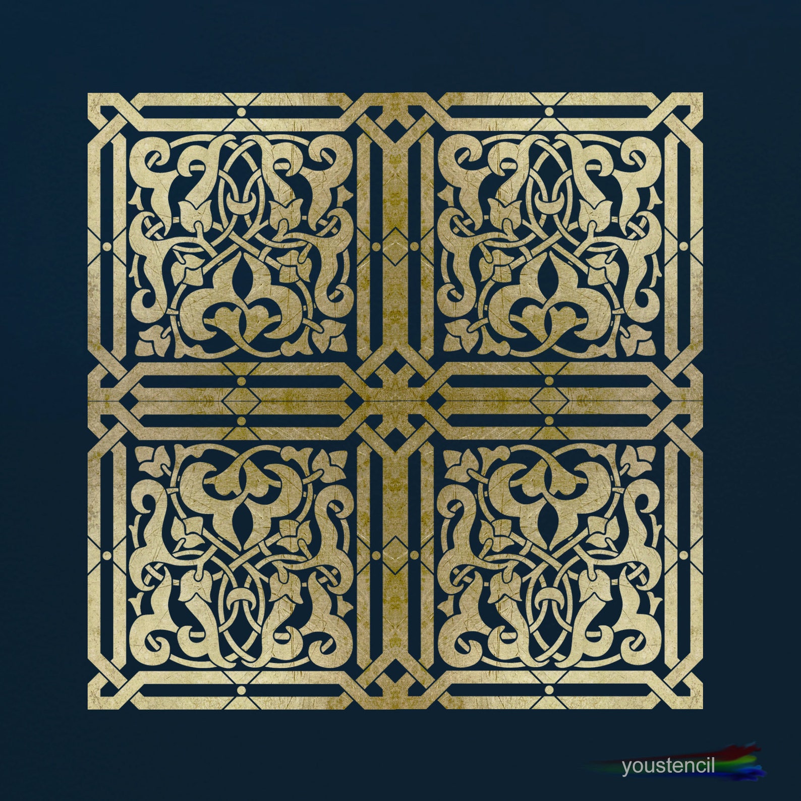 Moroccan Tile Stencil for Walls Art and Furniture. ST79 | Etsy