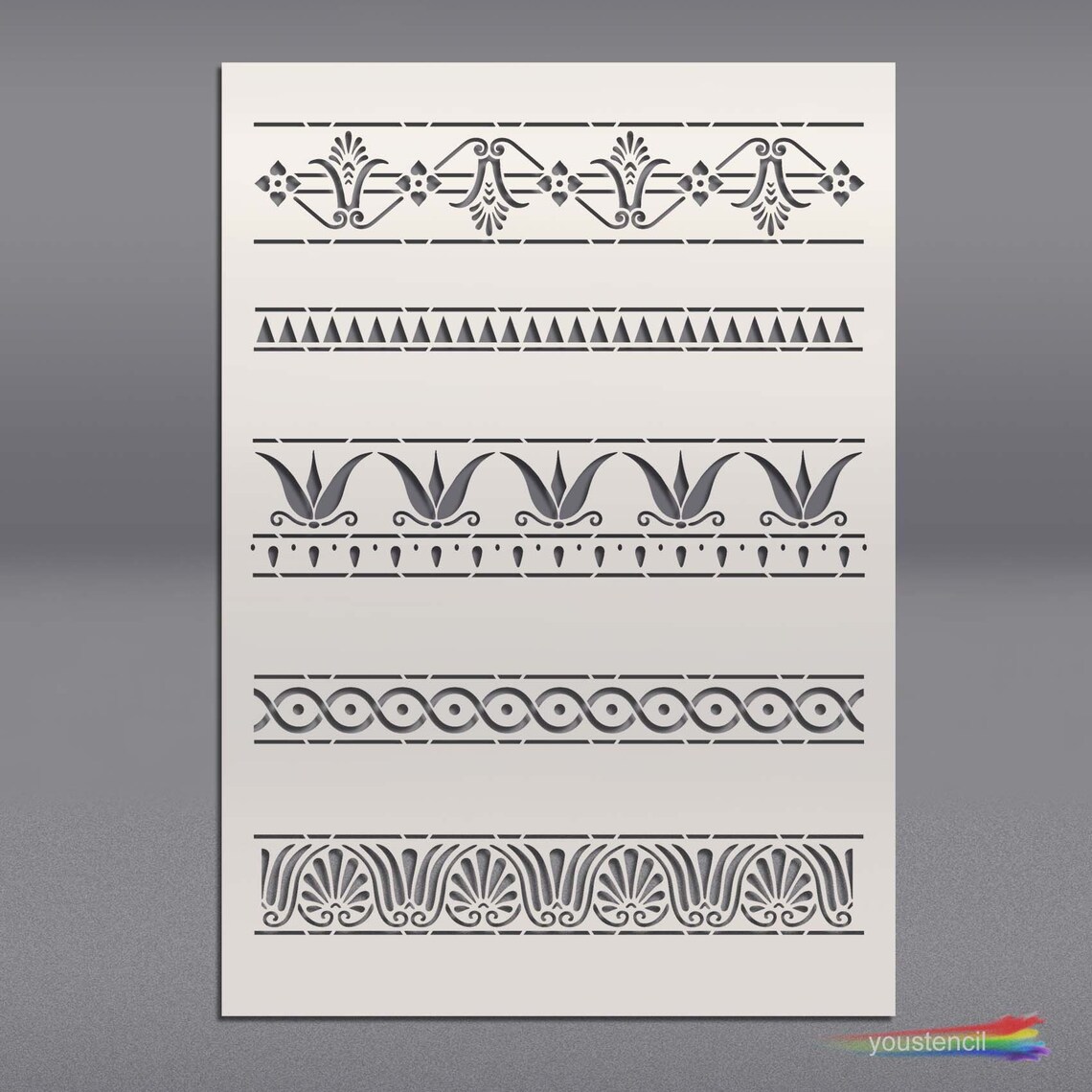 Greek Decorative Borders Stencil for Walls Art and - Etsy