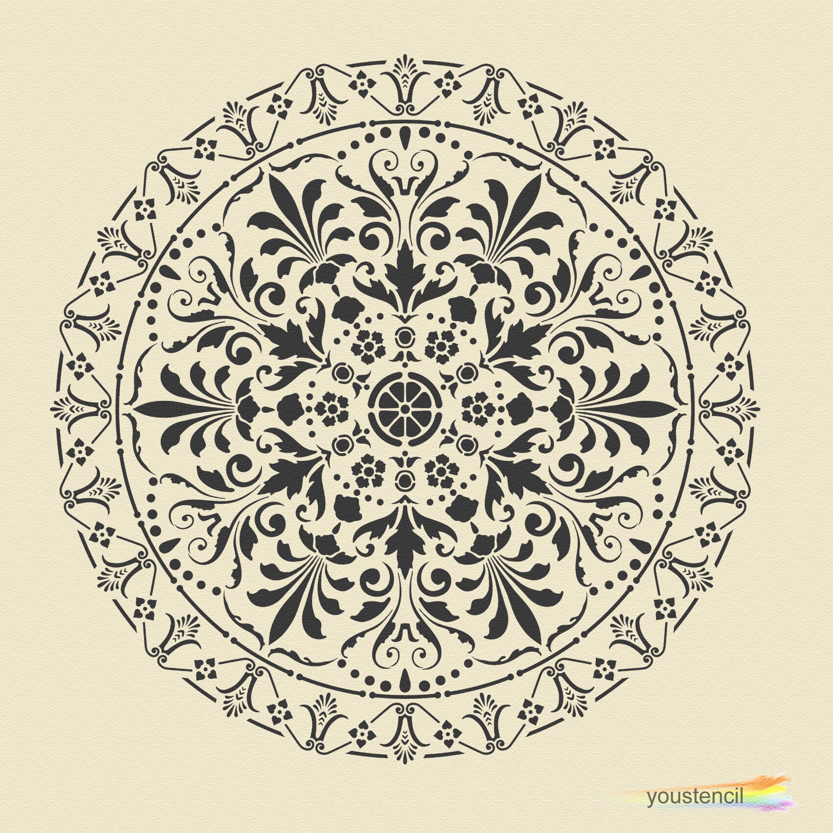 Large Mandala Wall Stencil ST90 - Etsy