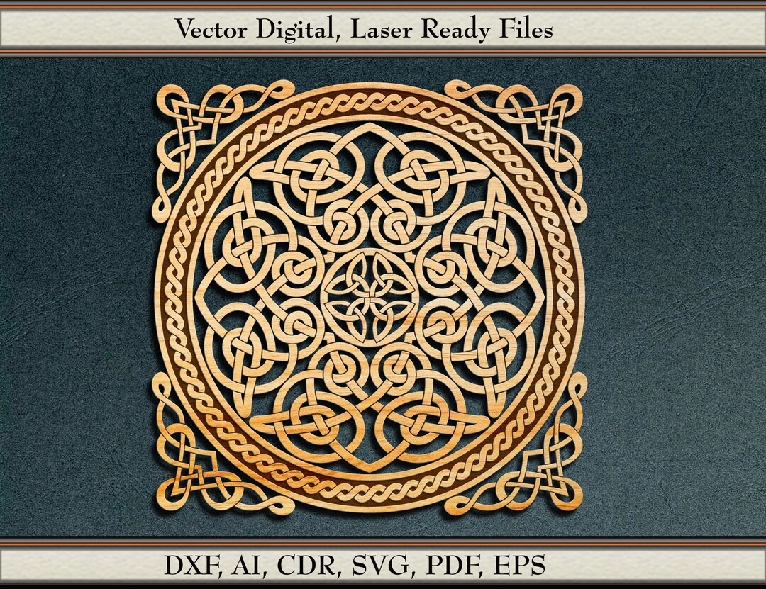 Celtic Knot, Tile Design, Vector, #86, Svg, Dxf, Ai, Cdr, Pdf, Eps ...