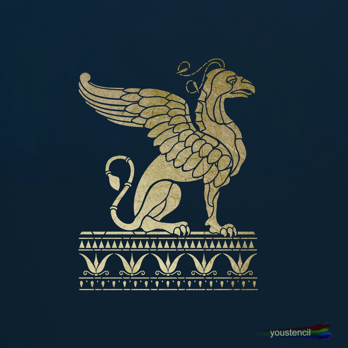 Greek Griffin Stencil . for Art Walls and Furniture. ST100 | Etsy Australia