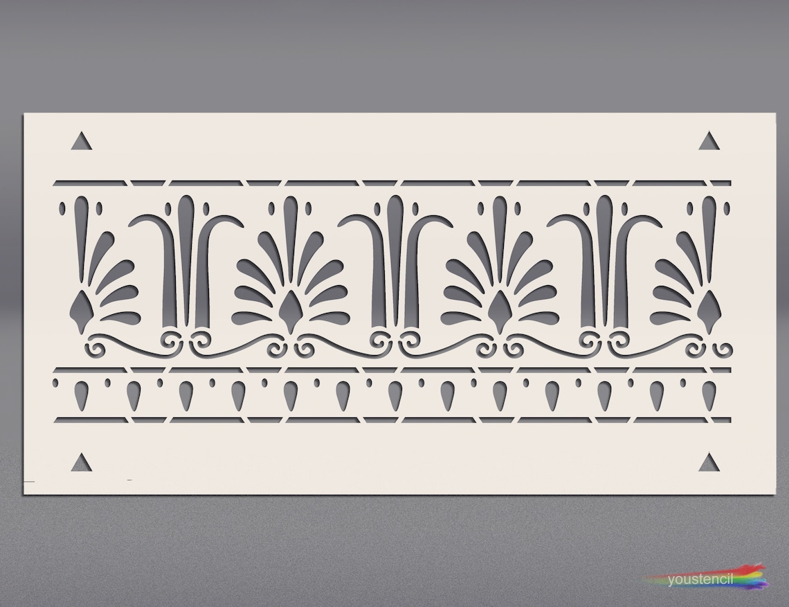 Large Greek Border Stencil for Walls, Art and Furniture. ST122L - Etsy