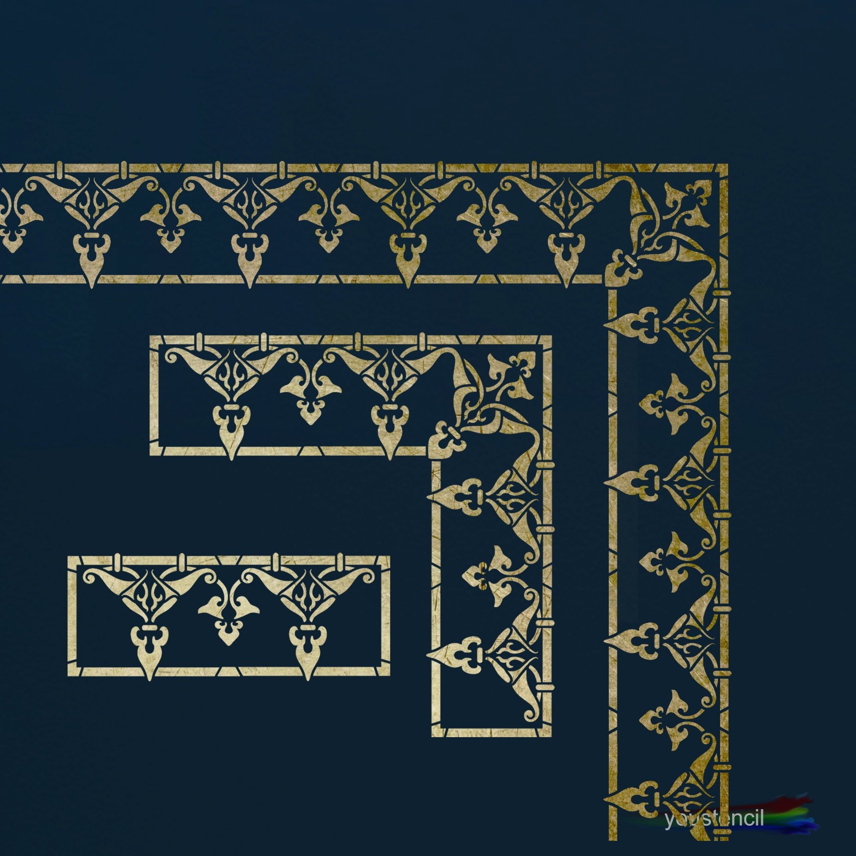 Moroccan Stencil Border