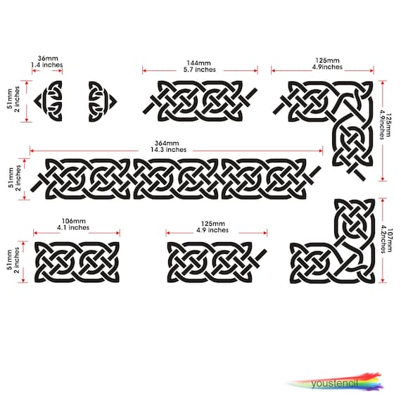 Celtic Knot Border Stencils