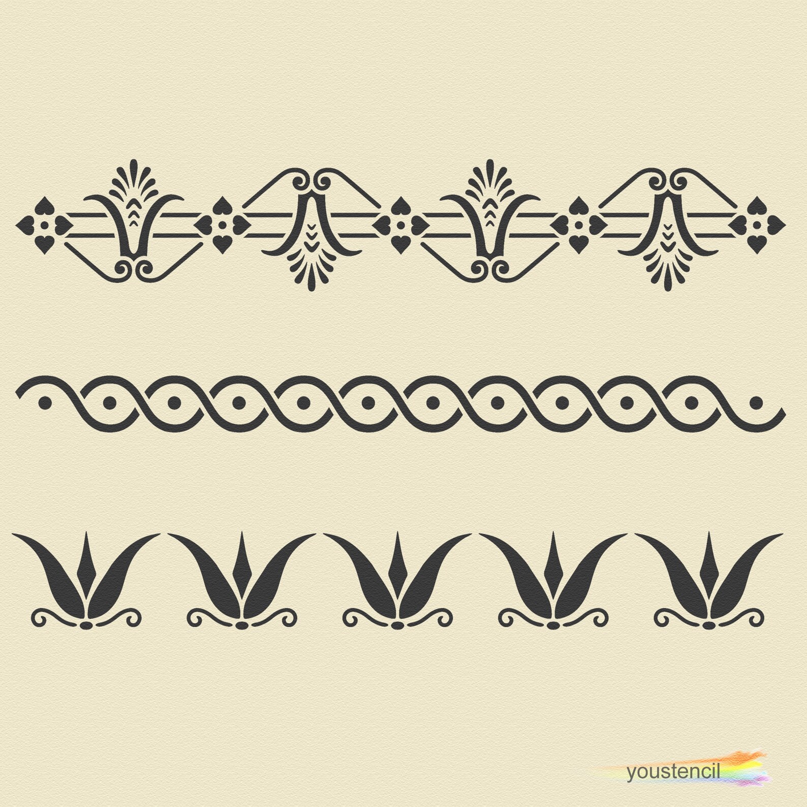 Greek Decorative Borders Stencil for Walls Art and Furniture: - Etsy