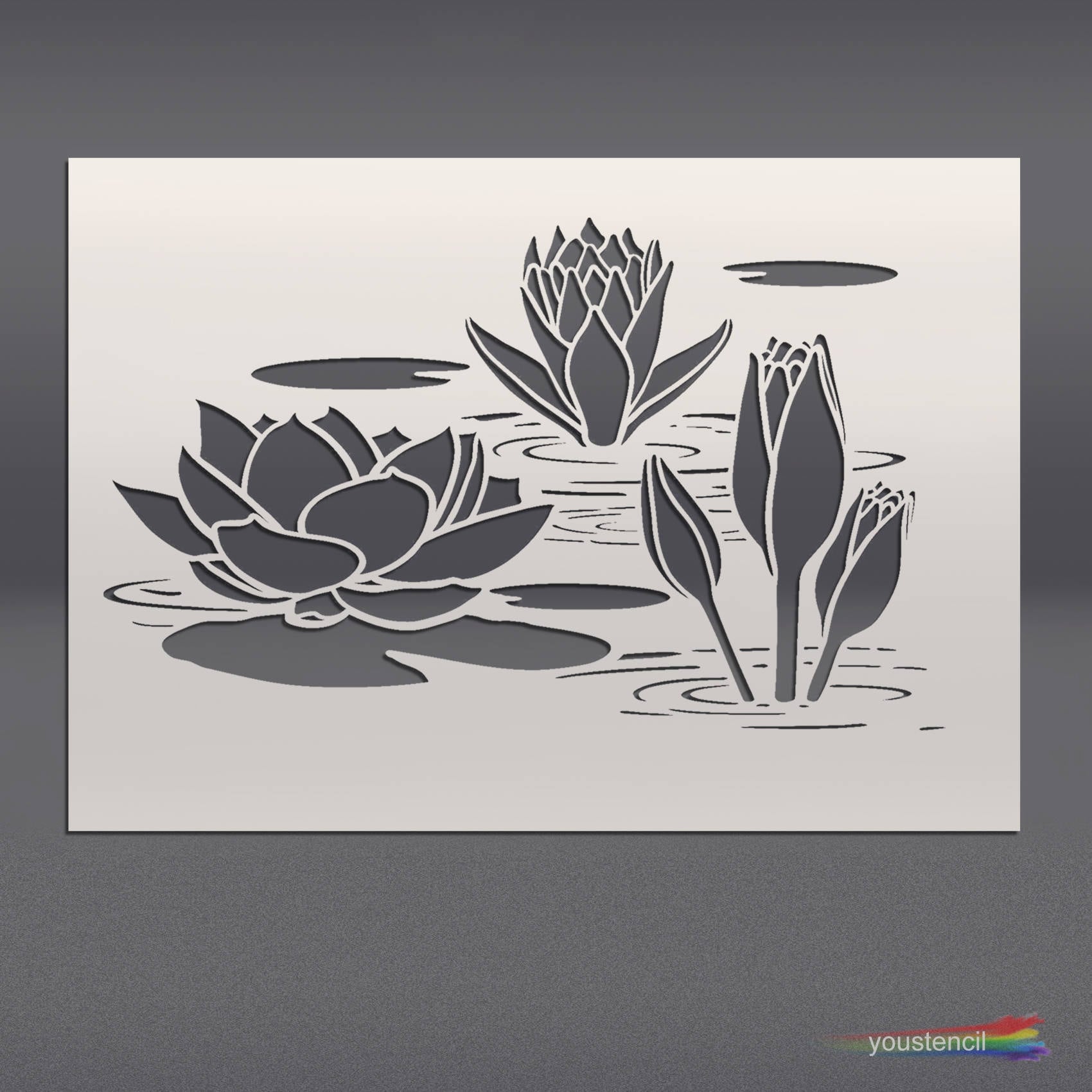 Water Lily Stencil for Walls Art and Furniture. ST47 | Etsy