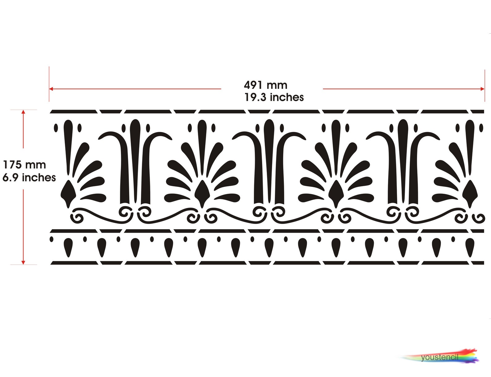 Large Greek Border Stencil for Walls, Art and Furniture. ST122L - Etsy