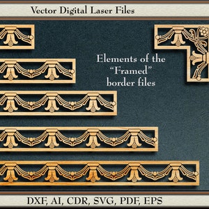 Victorian Border Vector, #1. Svg, Dxf, Ai, Cdr, Pdf, Eps. for Laser ...