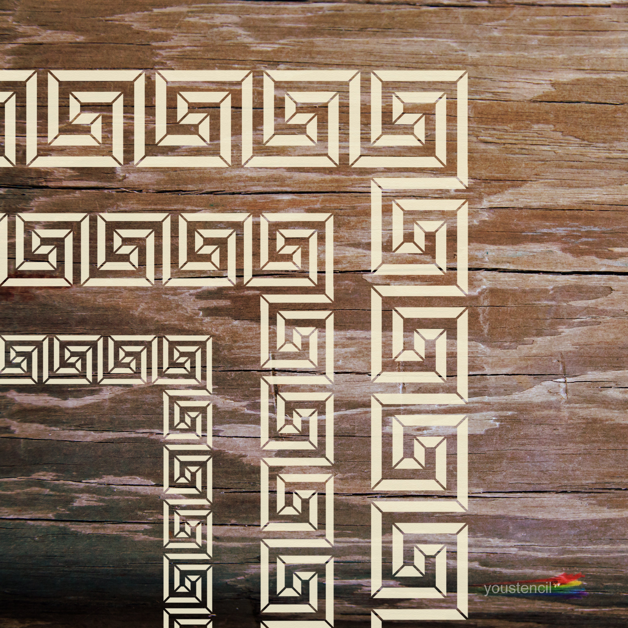 Greek Key Pattern Stencil
