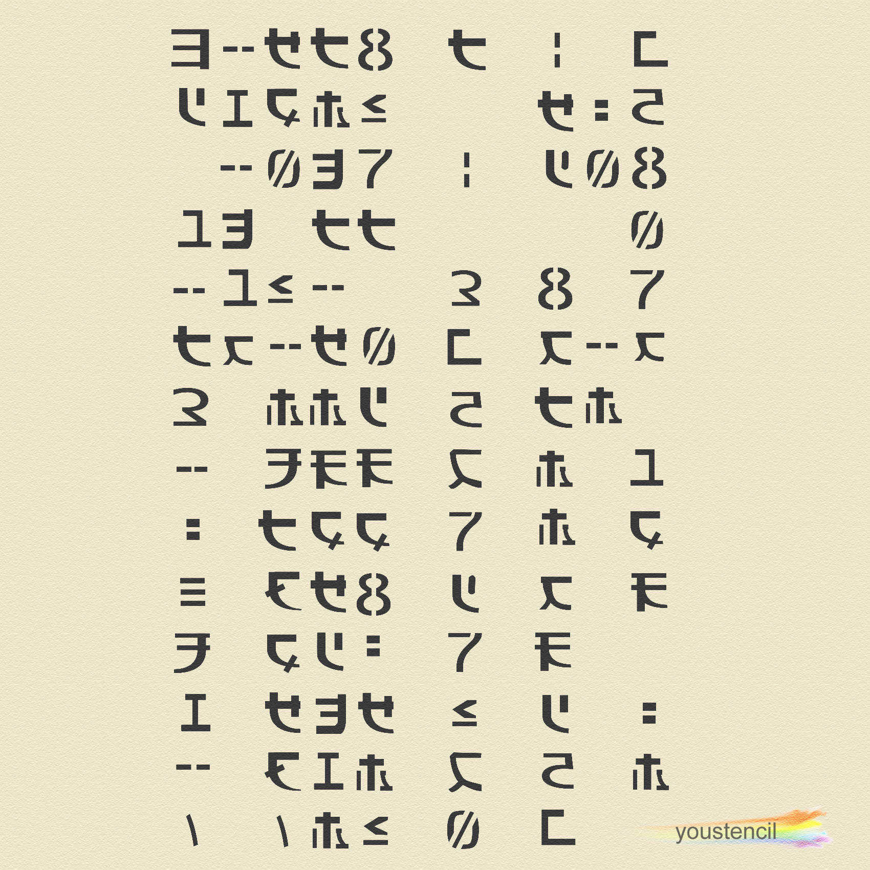 Alien Code Stencil matrix Style: ST46 - Etsy Australia