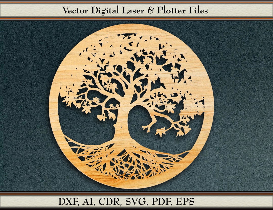 Tree of Life Vector #37, Svg, Dxf, Ai, Cdr, Pdf, Eps. for Laser, - Etsy