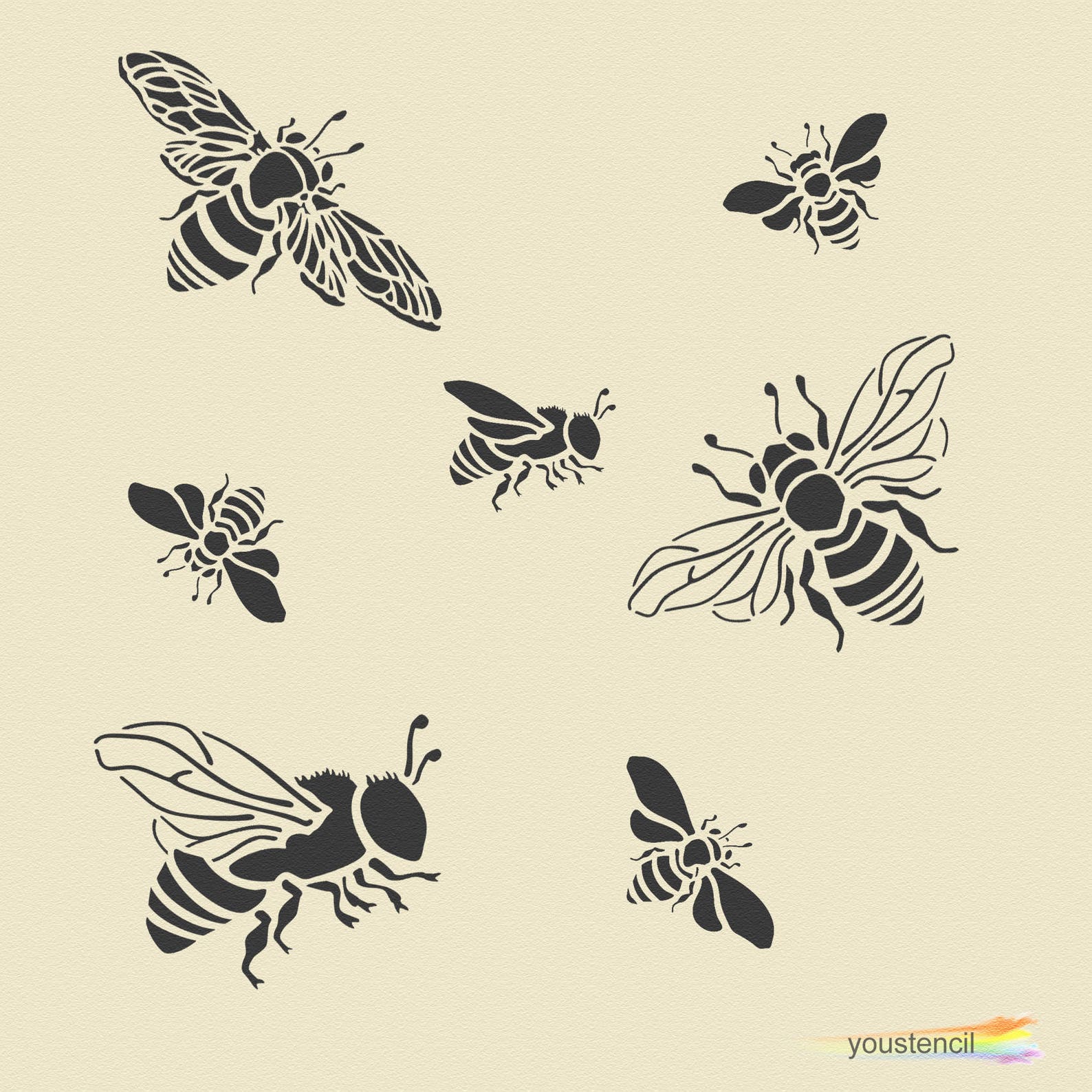 Bee Stencil for Walls, Furniture and Art ST48 - Etsy