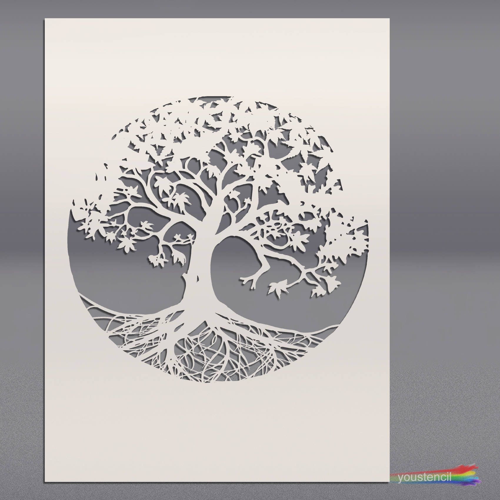 Tree Stencil for Walls, Art and Furniture. ST37 - Etsy