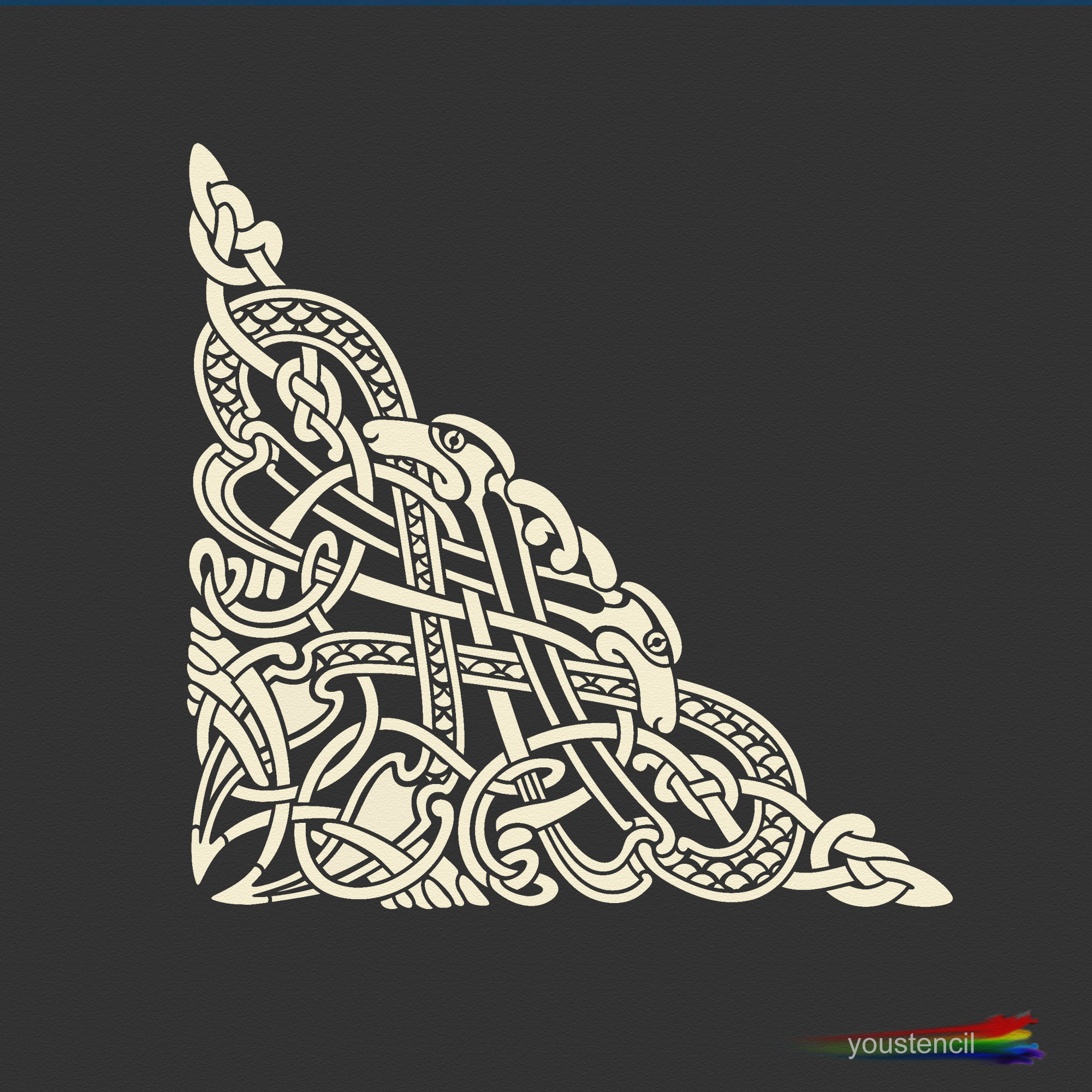 Celtic Knot Corner Stencil for Art Walls and Furniture ST108 | Etsy Canada