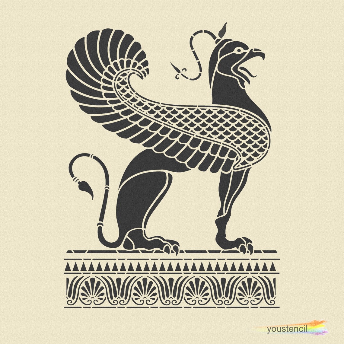 Greek Griffin Stencil , Extra Large , ST102XL - Etsy