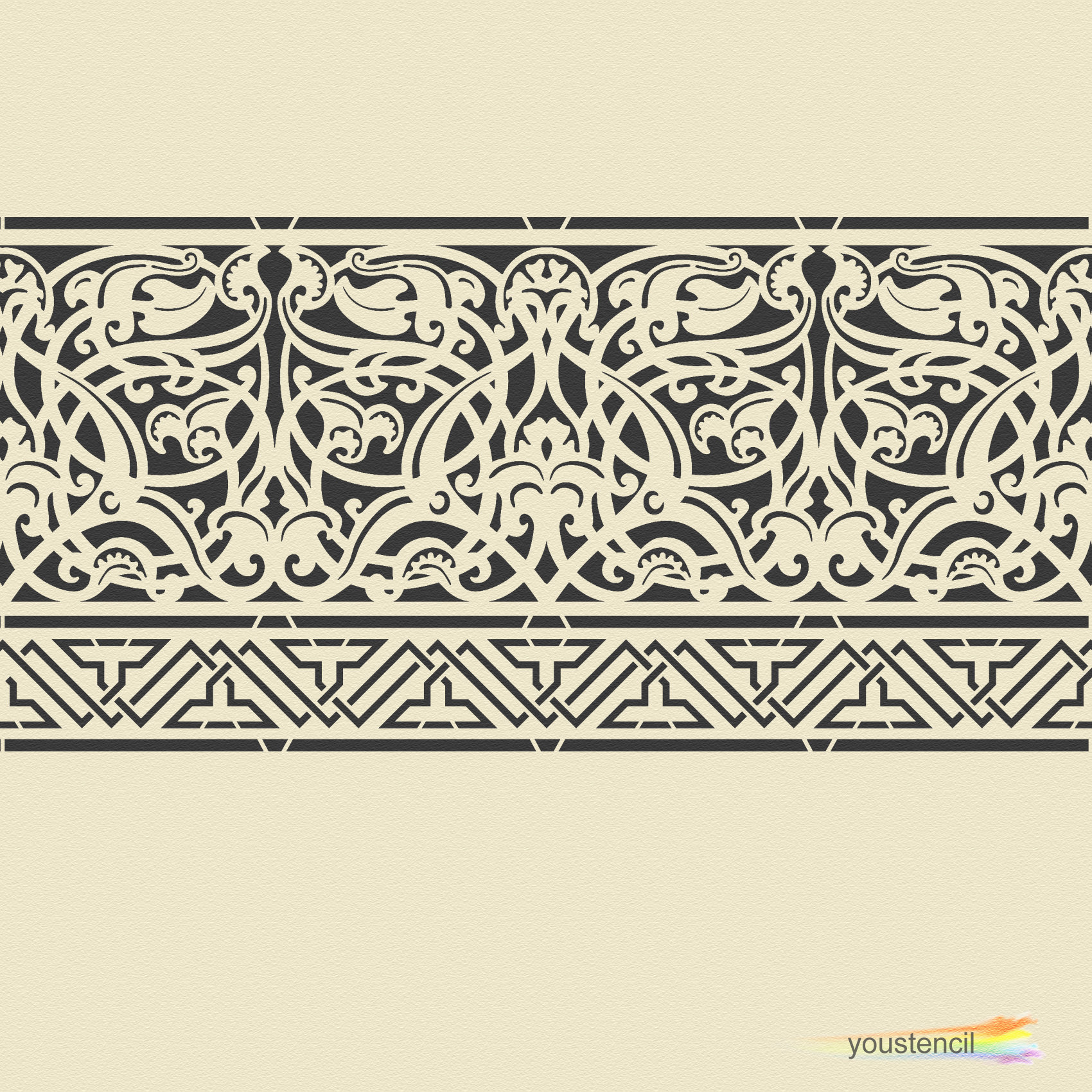 Moroccan Border Stencil for Art Walls and Furniture ST96 - Etsy UK