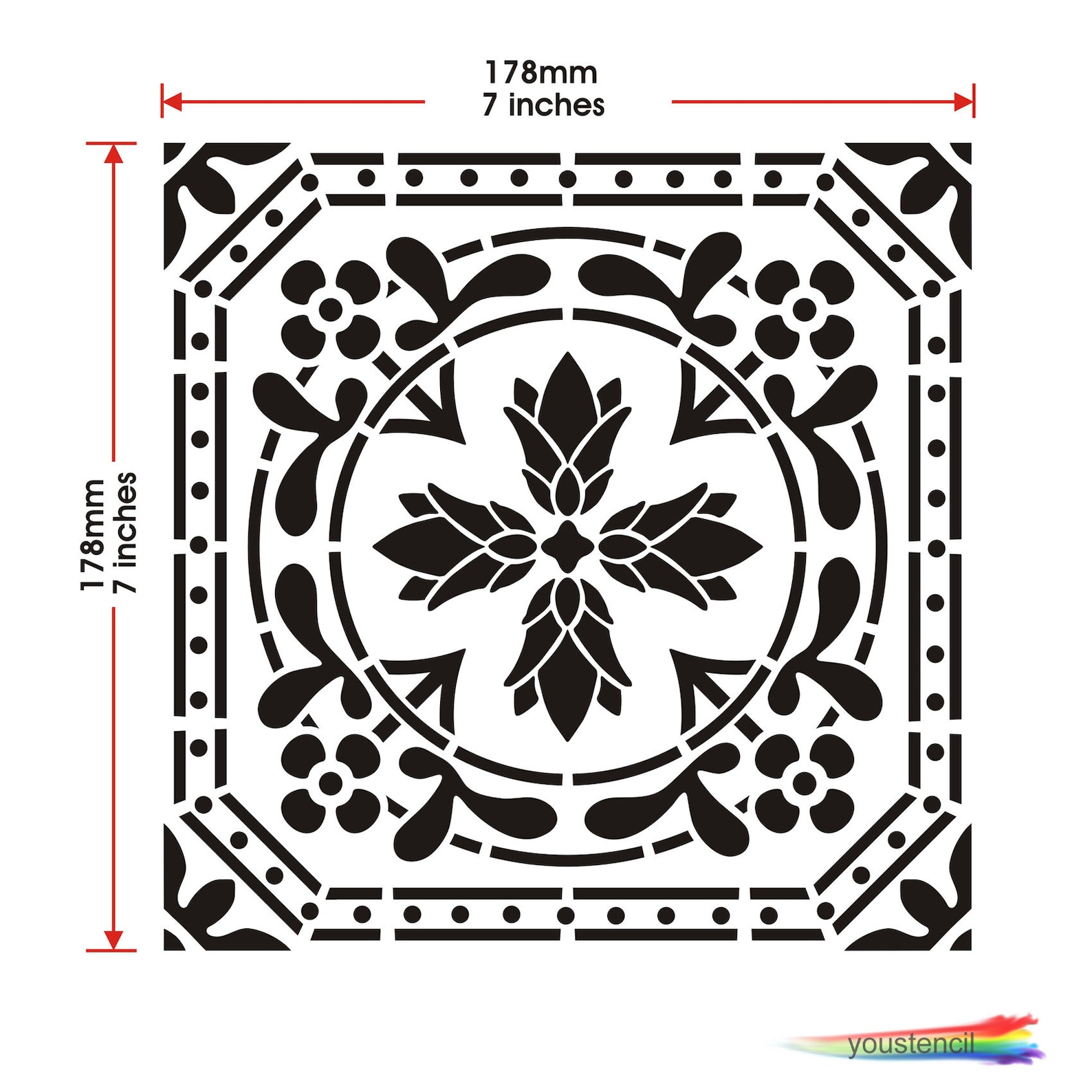 Portuguese Azulejos Tile Stencil ST20 - Etsy