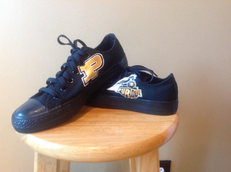 Purdue Boilermaker Converse Shoes - Etsy