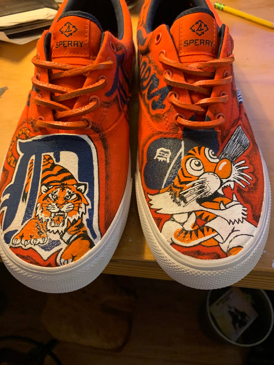 Detroit Tigers Inspired Shoes - Etsy