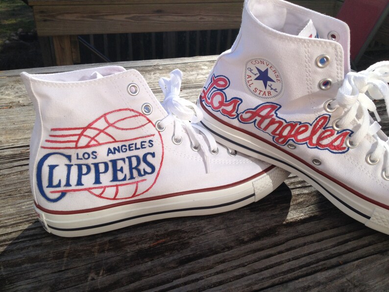 NBA Clippers Converse Shoes | Etsy