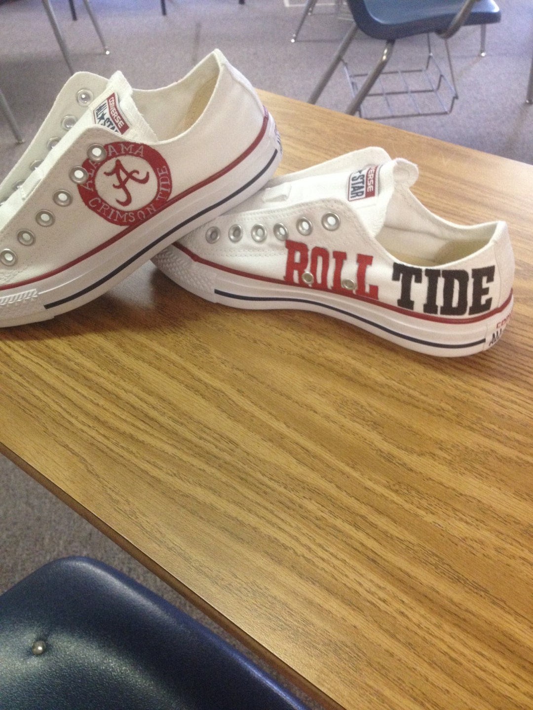 Alabama Crimson Tide Hand Painted Shoes - Etsy