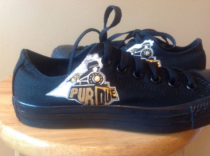 Purdue Boilermaker Converse Shoes - Etsy